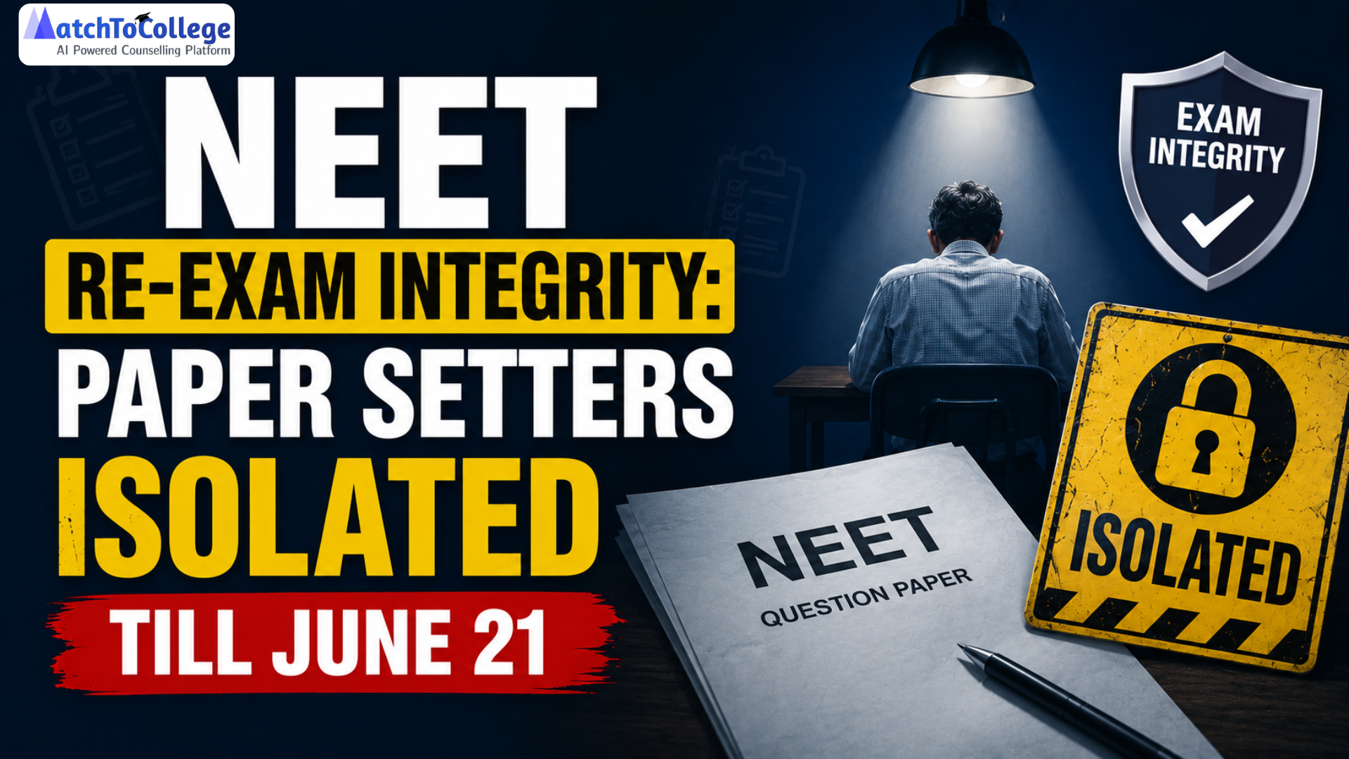 NEET Re-Exam: Paper Setters Isolated for Integrity | MatchToCollege